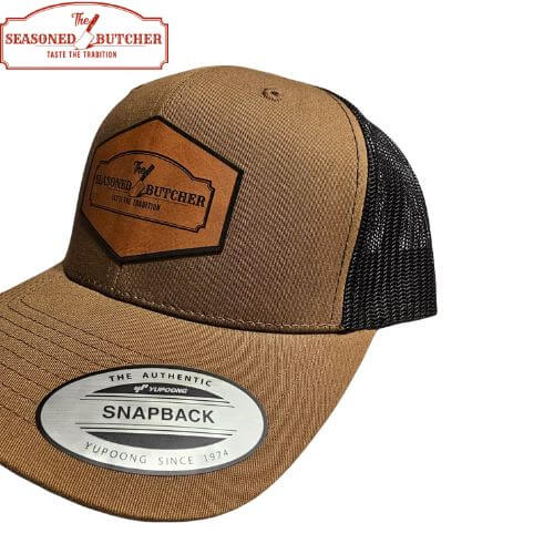 Trucker Style Snapback Seasoned Butcher Hat Brown/Black – The Seasoned ...